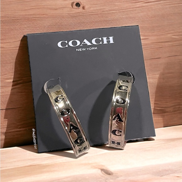 Coach | Jewelry | Coach Gold Hoop Earrings Brand New | Poshmark